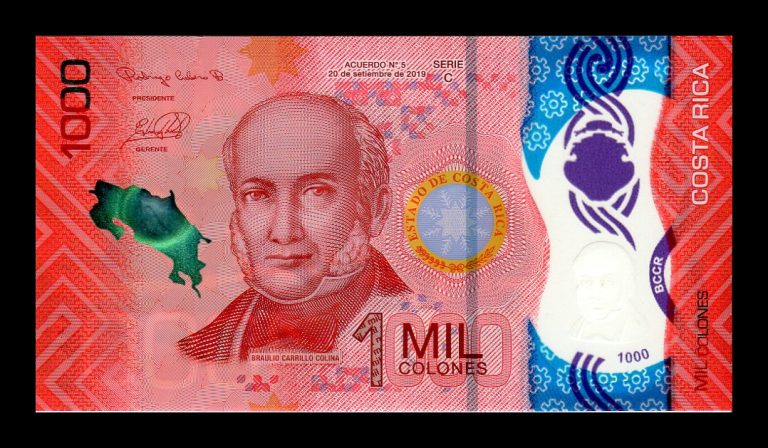 Billete Costa Rica 1000 Colones 2019 – NUMISMÁTICA MARTELL